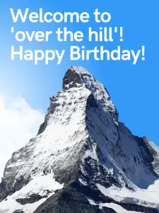 6 Free Amazing Over the Hill Birthday Cards | I-Wish-You